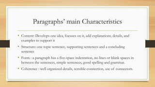 Fundamental things of paragraph in english | PPT