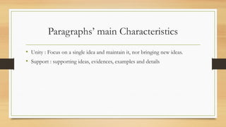 Fundamental things of paragraph in english | PPT