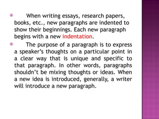 Paragraph Development- Techniques and styles | PPT