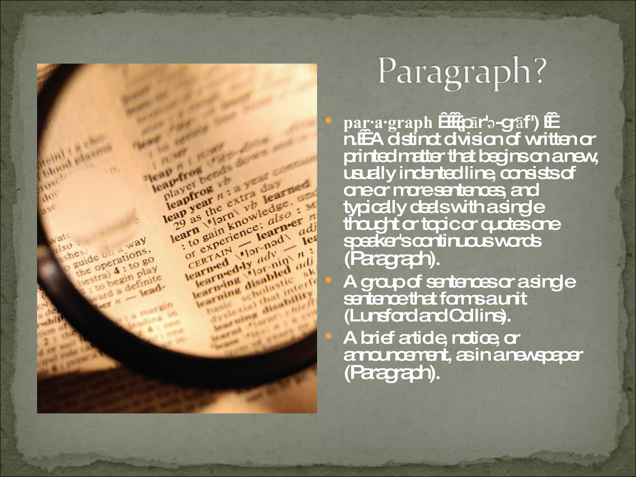 Paragraph Development | PPT