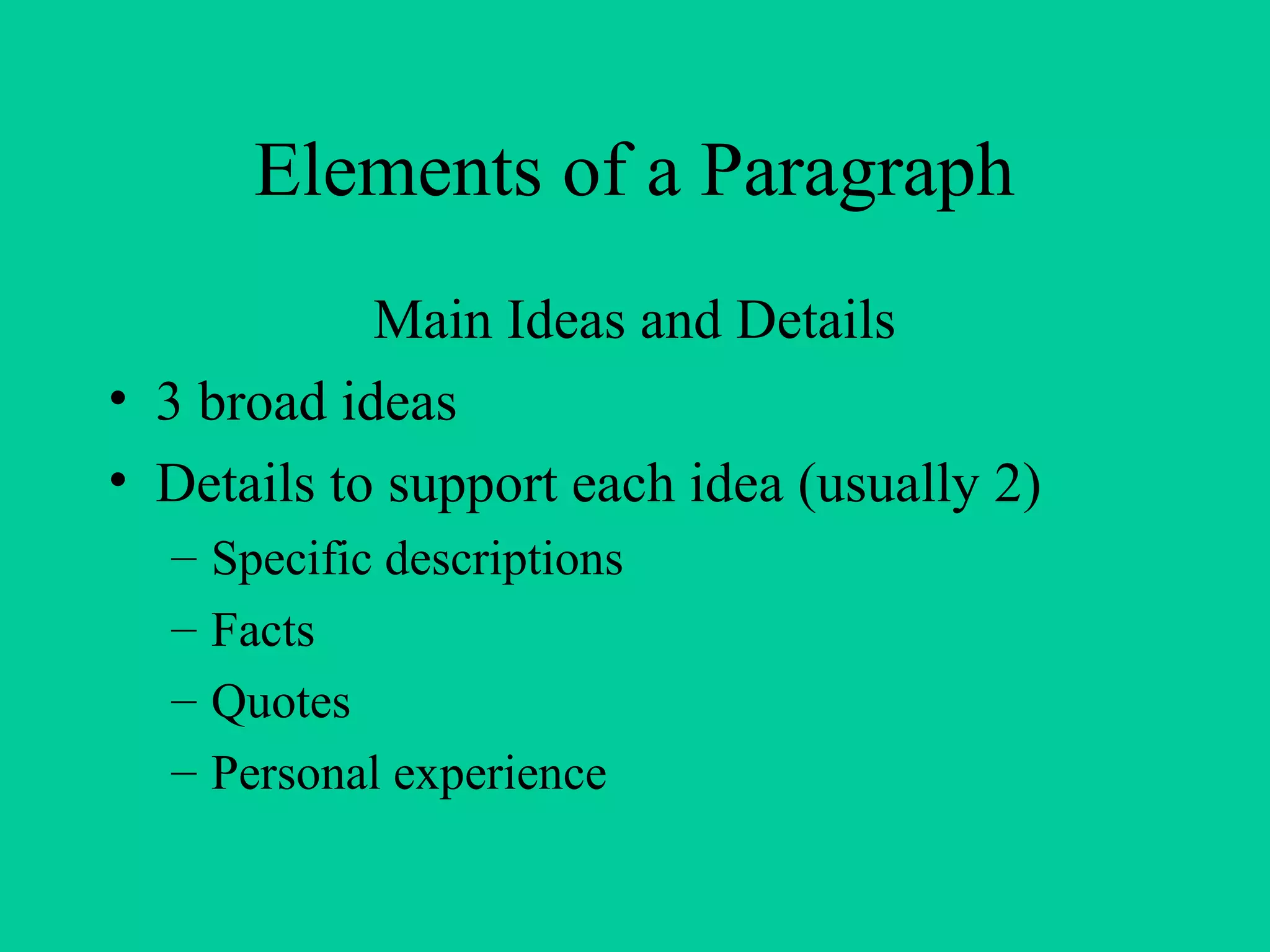 Paragraph Basics | PPT