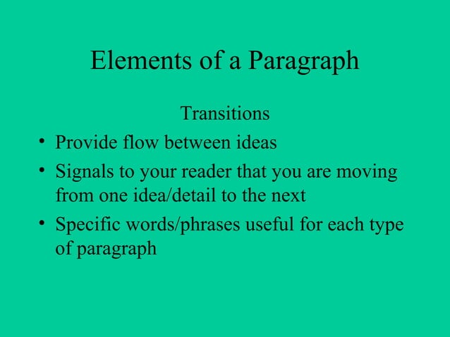 Paragraph Basics | PPT