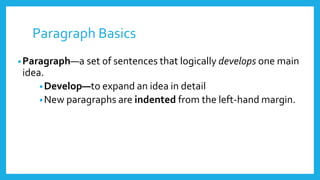 Paragraph Basics | PPT