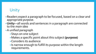 Paragraph Basics | PPT