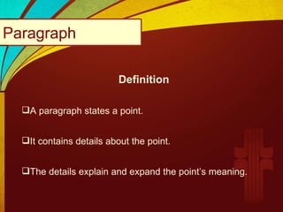 Paragraph Basics | PPT
