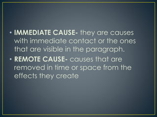 Paragraph by Cause and Effect | PPTX