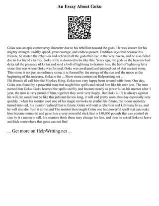 Paragraph Describing A Person Examples. Example | PDF