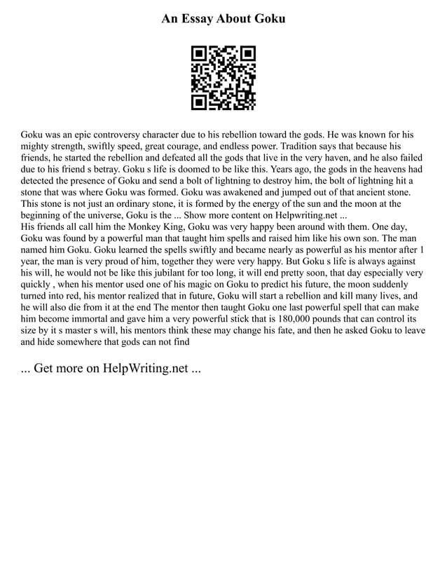 Paragraph Describing A Person Examples. Example | PDF