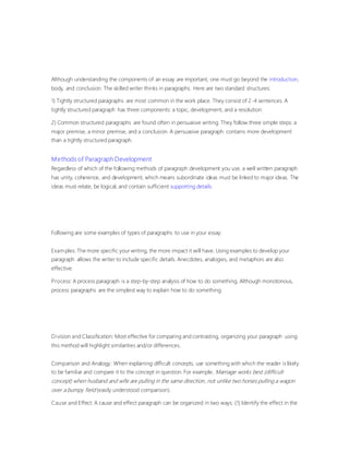 Paragraph development | DOC