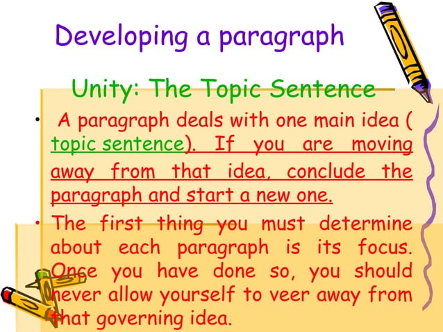 Patterns of Paragraph Planning and Development | PPT