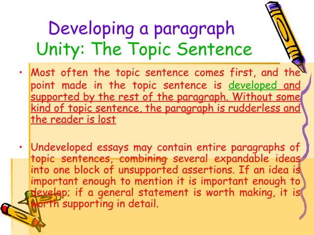 Patterns of Paragraph Planning and Development | PPT