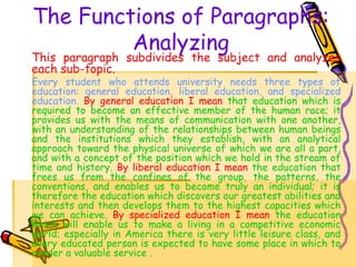 Patterns of Paragraph Planning and Development | PPT