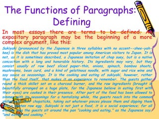 Patterns of Paragraph Planning and Development | PPT