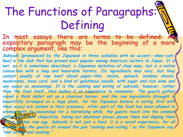 Patterns of Paragraph Planning and Development | PPT