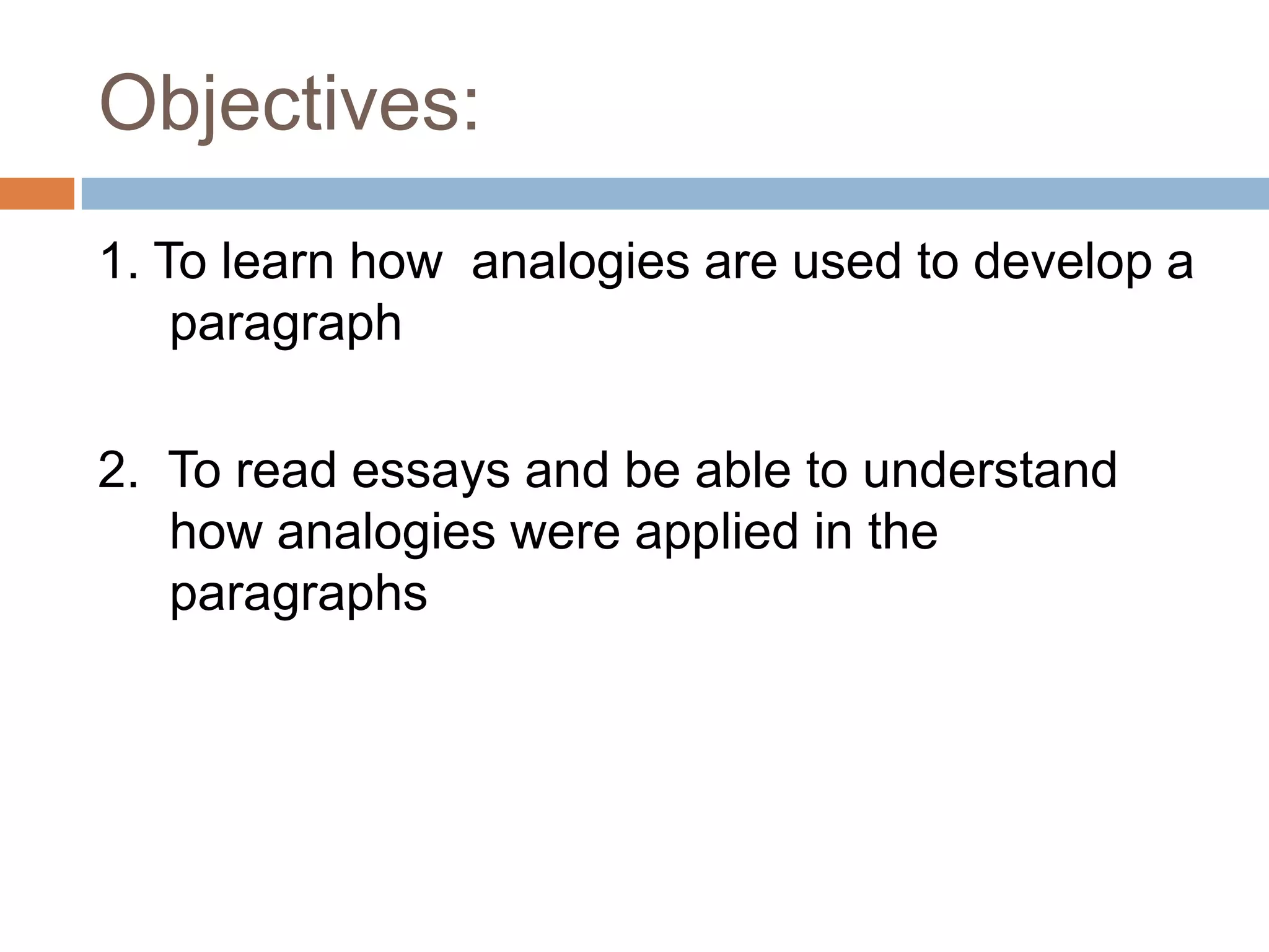 Paragraph Development by Analogy | PPTX