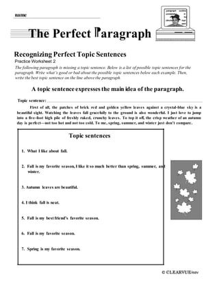 Paragraph exercises | DOC