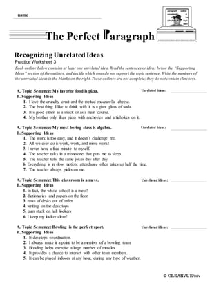 Paragraph exercises | DOC