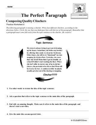 Paragraph exercises | PDF