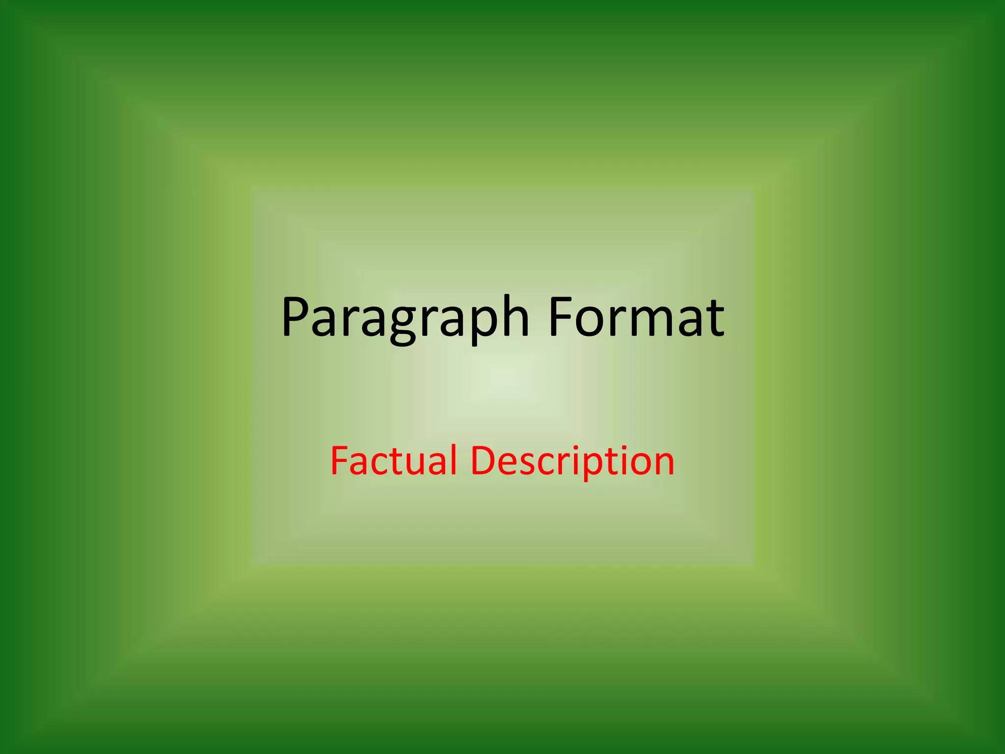 Paragraph format | PPTX