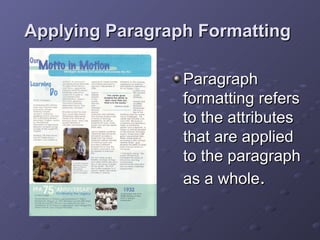 Paragraph formatting | PPT