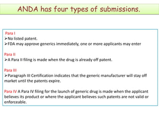 Paragraph iii anda filing | PPT