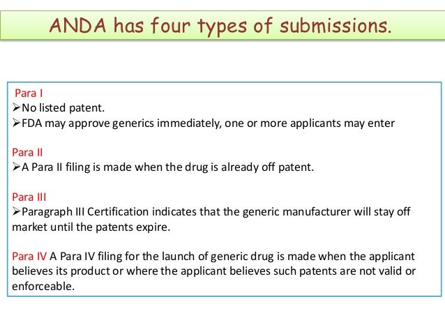 Paragraph iii anda filing