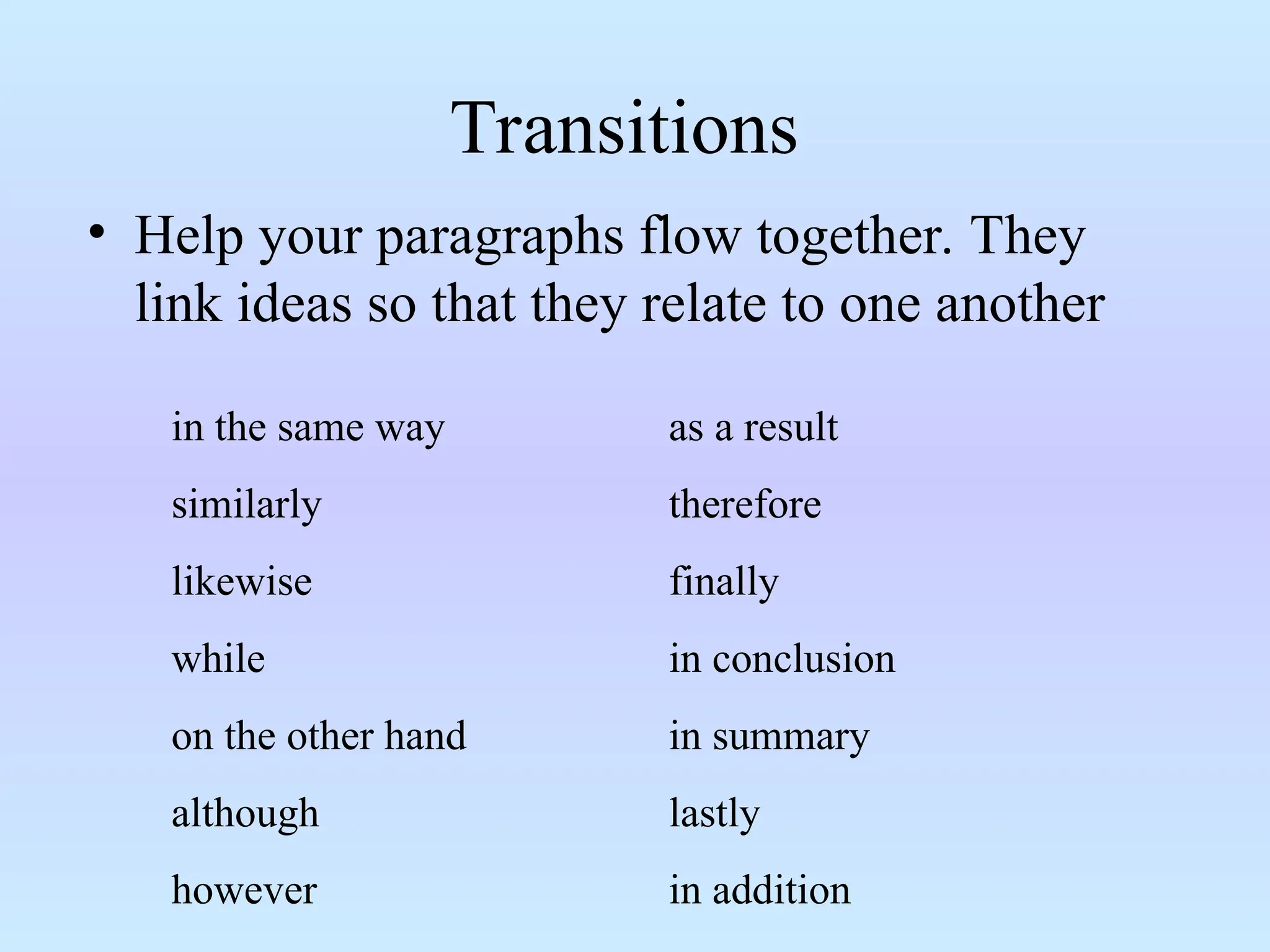 Power point presentation about paragraphs | PPT