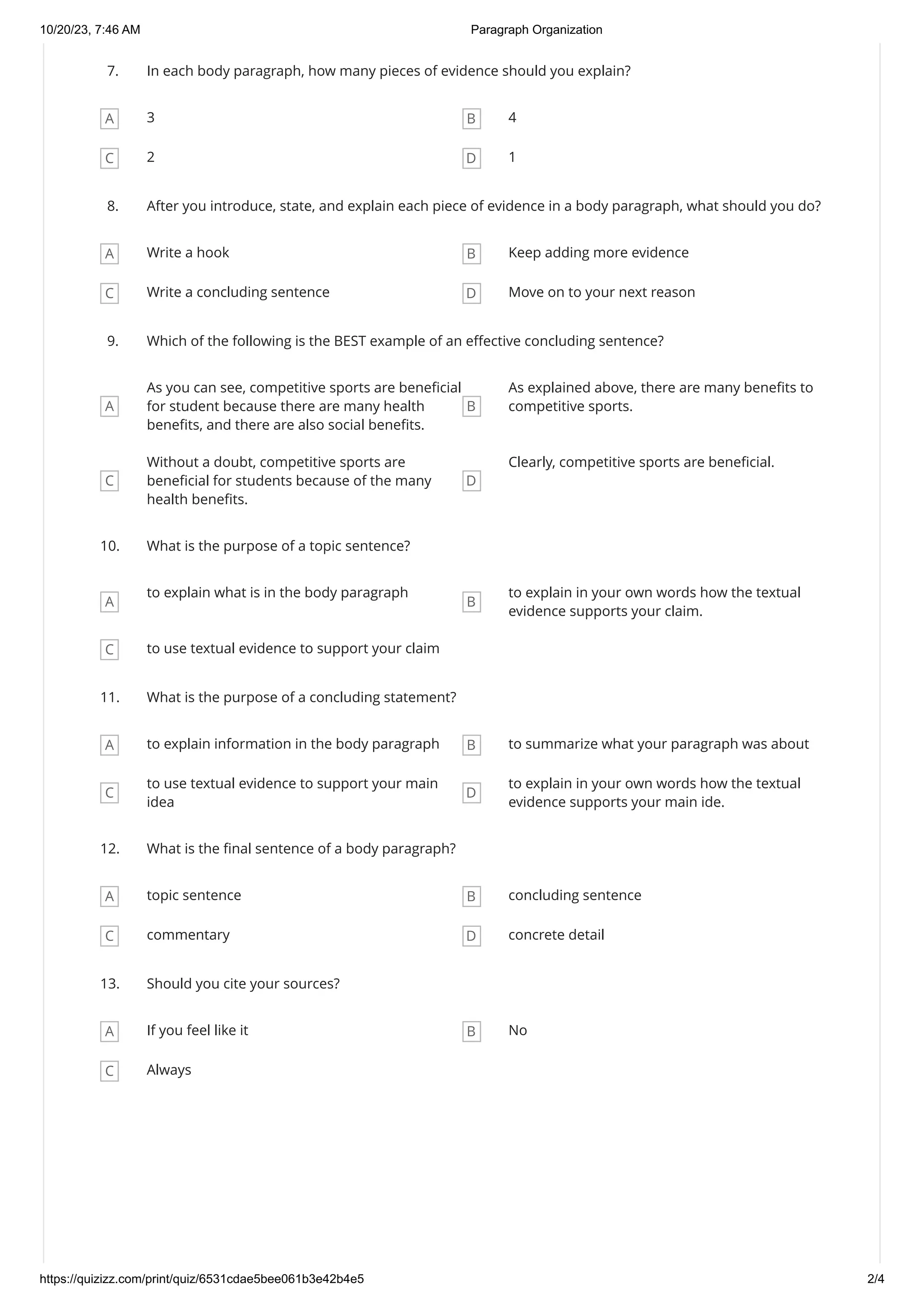 Paragraph Organization Test.pdf