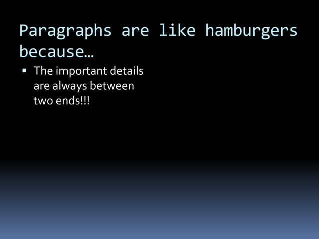 Hamburger Paragraphs | PPTX
