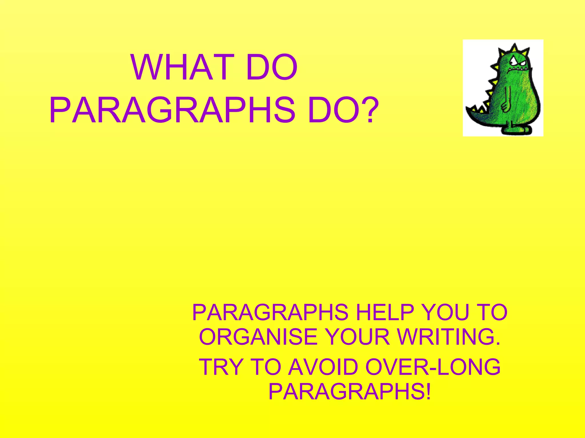 Paragraphs | PPT