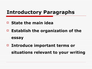 Constructing Paragraphs for an Essay | PPT