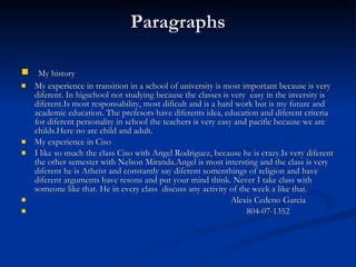 Paragraphs | PPT