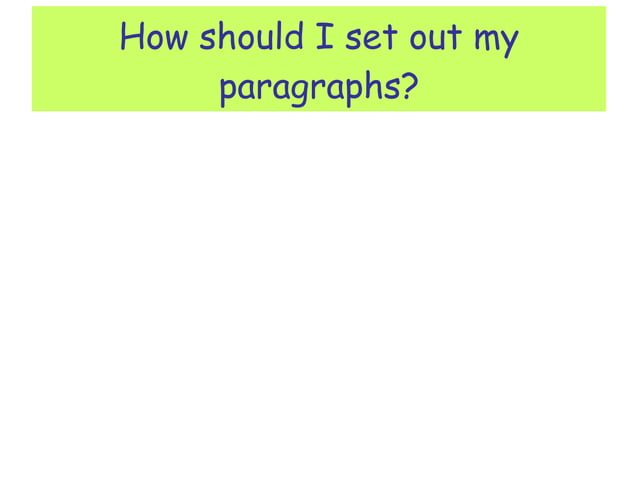 Paragraphs | PPT