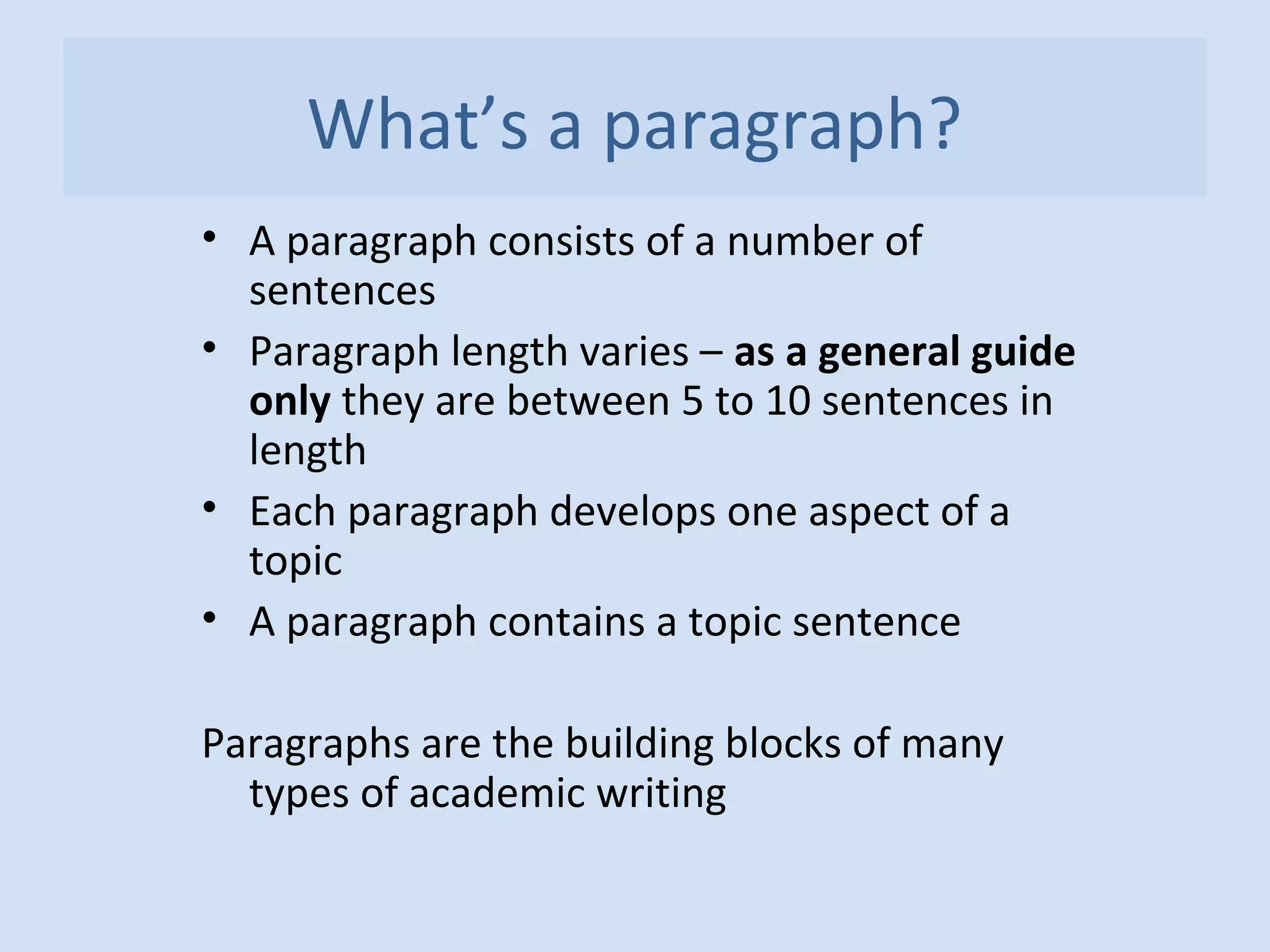 Paragraphs | PPT