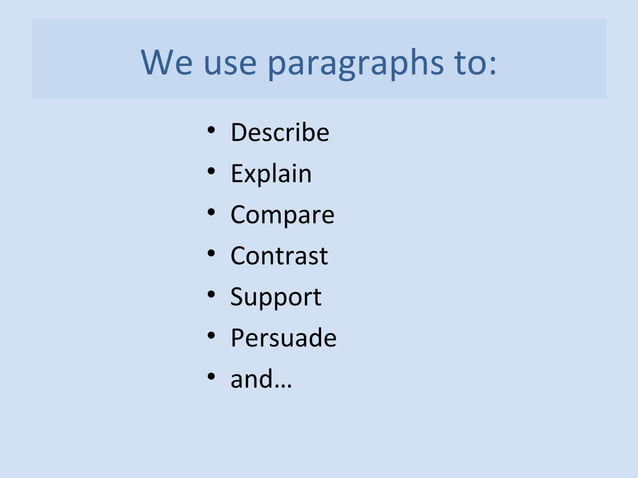 Paragraphs | PPT