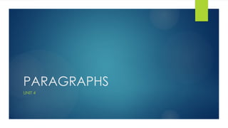 Types of paragraphs: expository, persuasive, descriptive and narrative ...