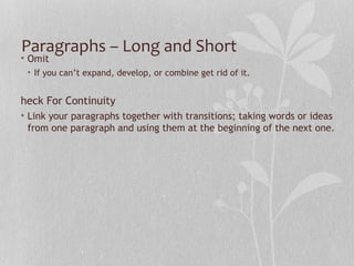 Paragraphs 101 | PPT