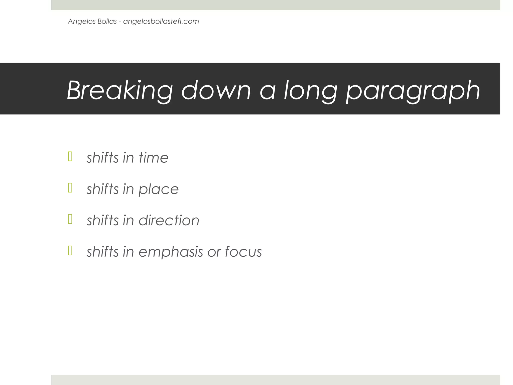 Paragraphs and internal transitions | PPT