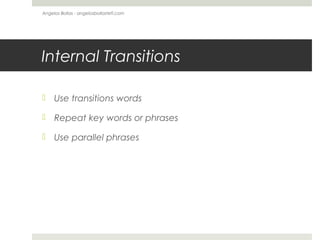 Paragraphs and internal transitions | PPT