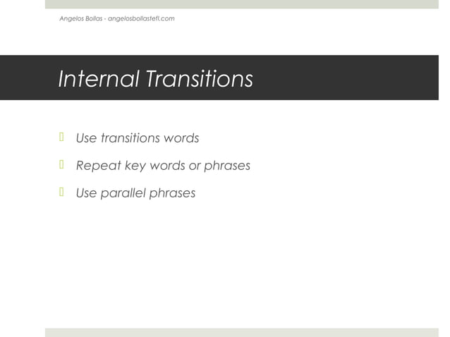Paragraphs and internal transitions | PPT