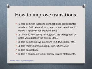 Paragraphs and internal transitions (2) | PPT