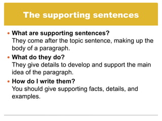 Paragraphs and topic sentences | PPTX