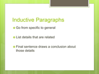 Paragraph Unity and Coherence | PPT