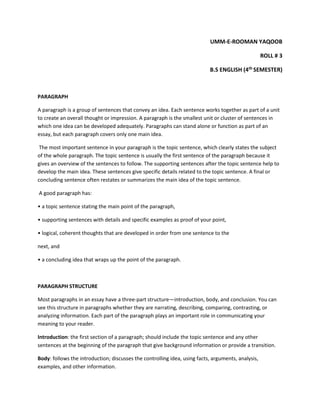 Paragraph structure | DOCX