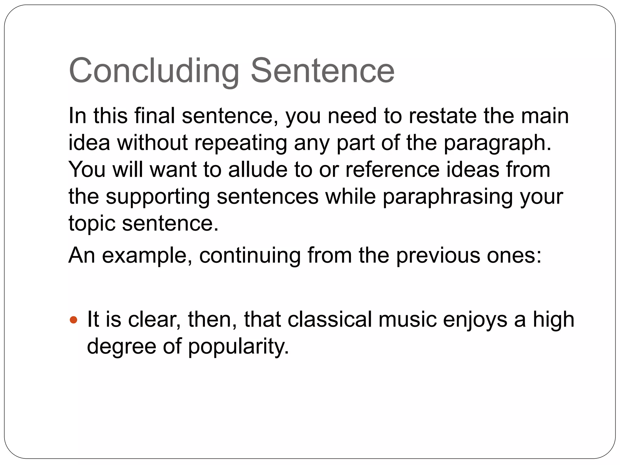 Paragraph Structure for IELTS | PPTX