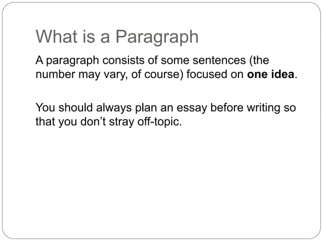 Paragraph Structure for IELTS | PPTX
