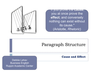 Paragraph Structure Cause And Effect | PPTX