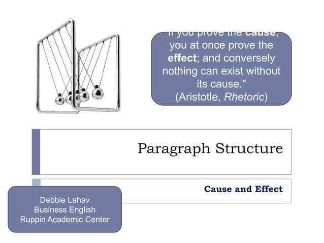 Paragraph Structure Cause And Effect | PPT