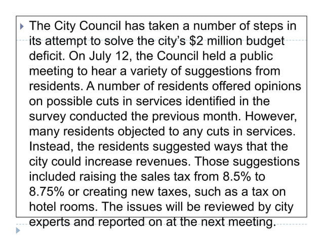 Paragraph Structure Reports | PPTX