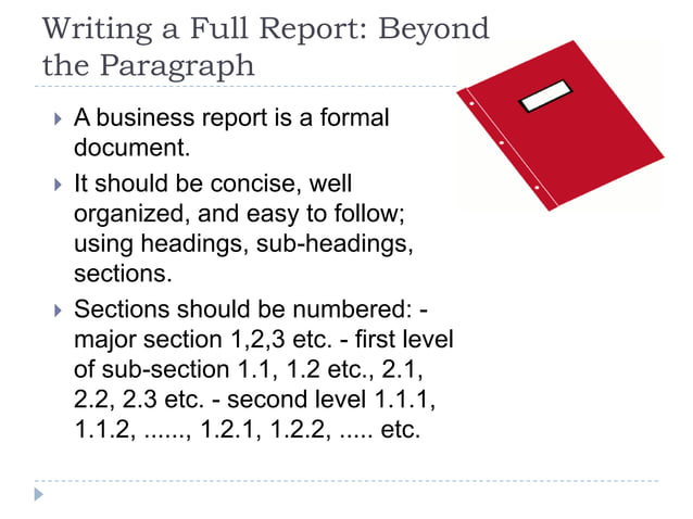 Paragraph Structure Reports | PPTX